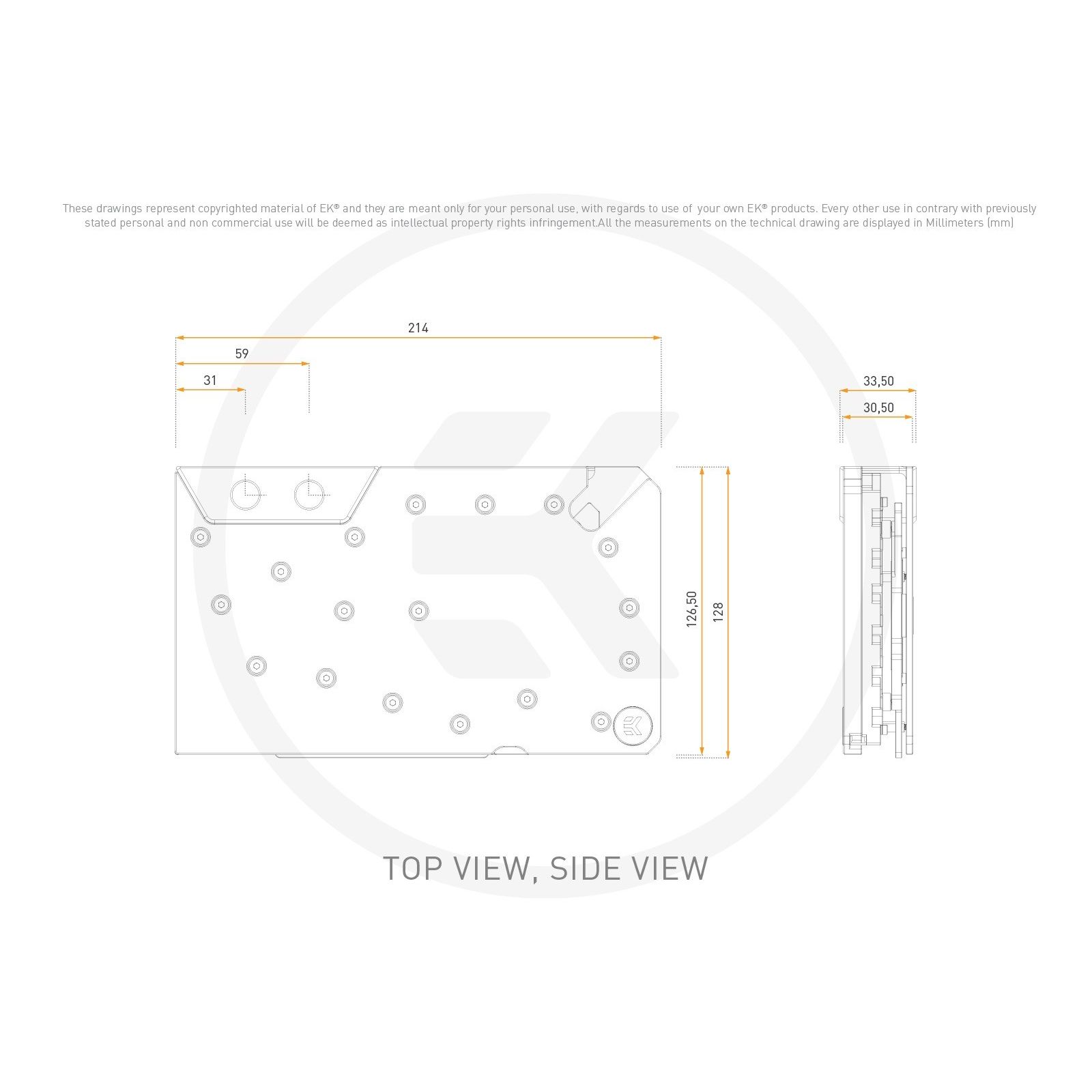 EKWB EK-Quantum Vector 3 FE RTX 5090 GPU Water Block, Plexi
