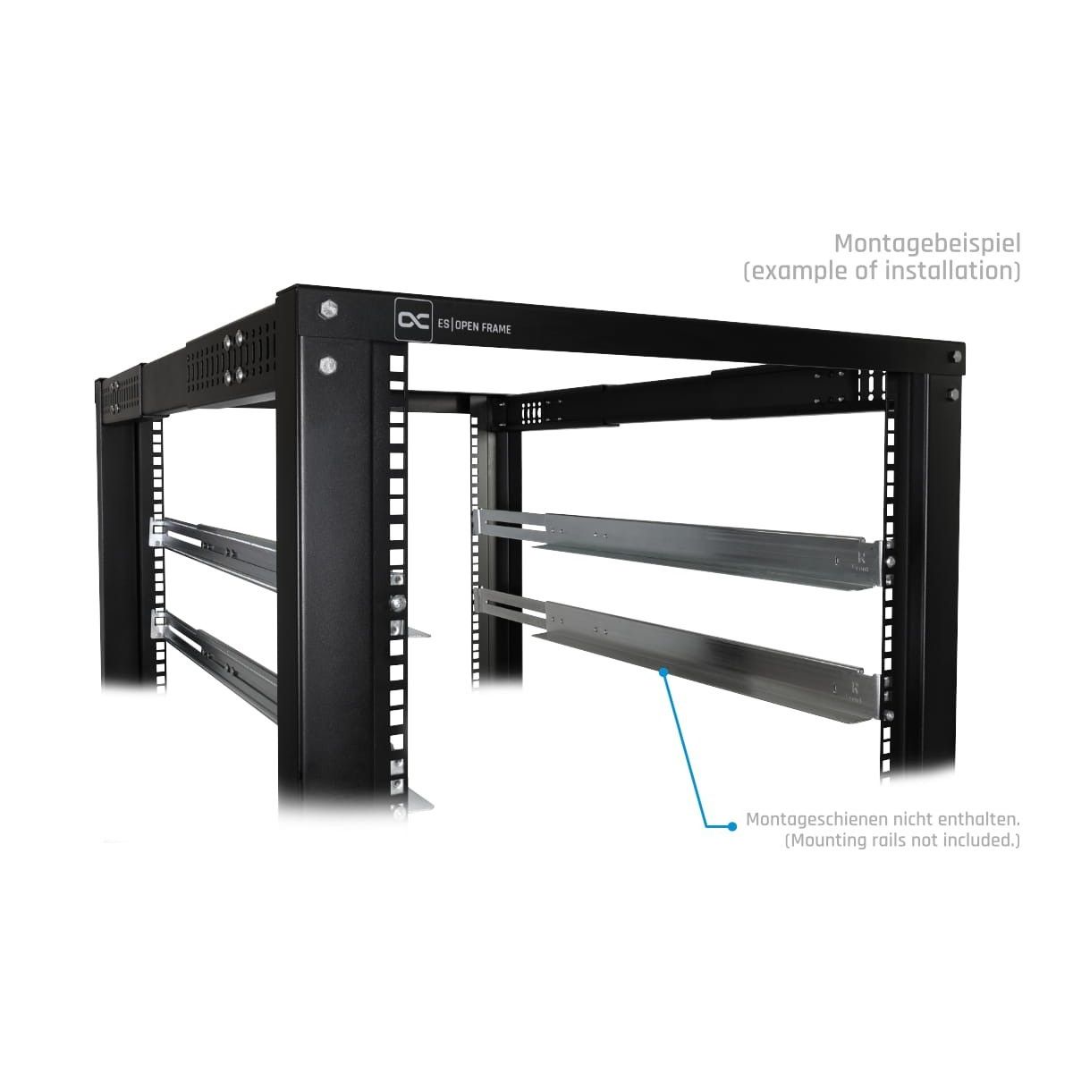 Alphacool ES 19" Open Frame Server Rack 15U Adjustable Depth ...