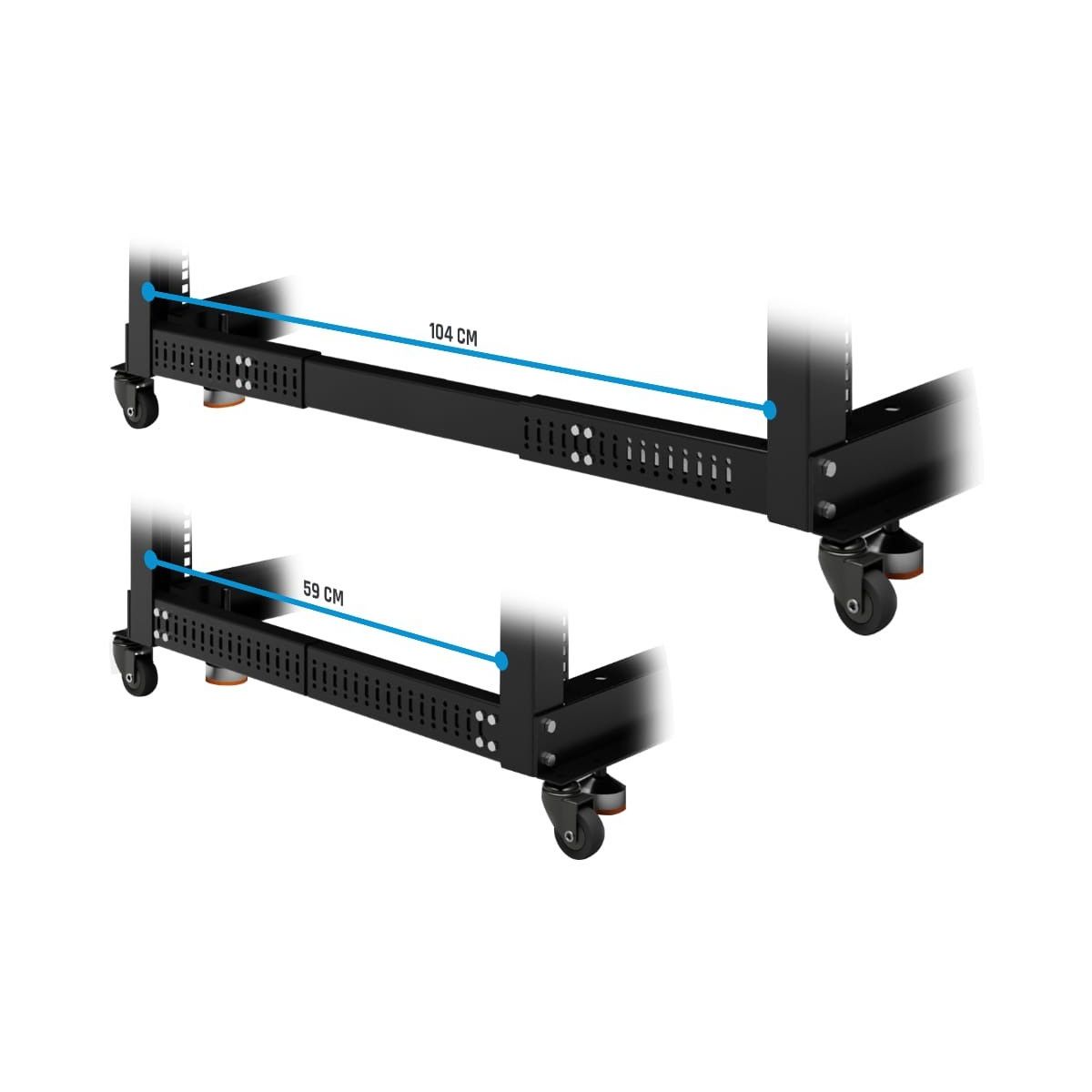 Alphacool ES 19" Open Frame Server Rack 25U Adjustable Depth