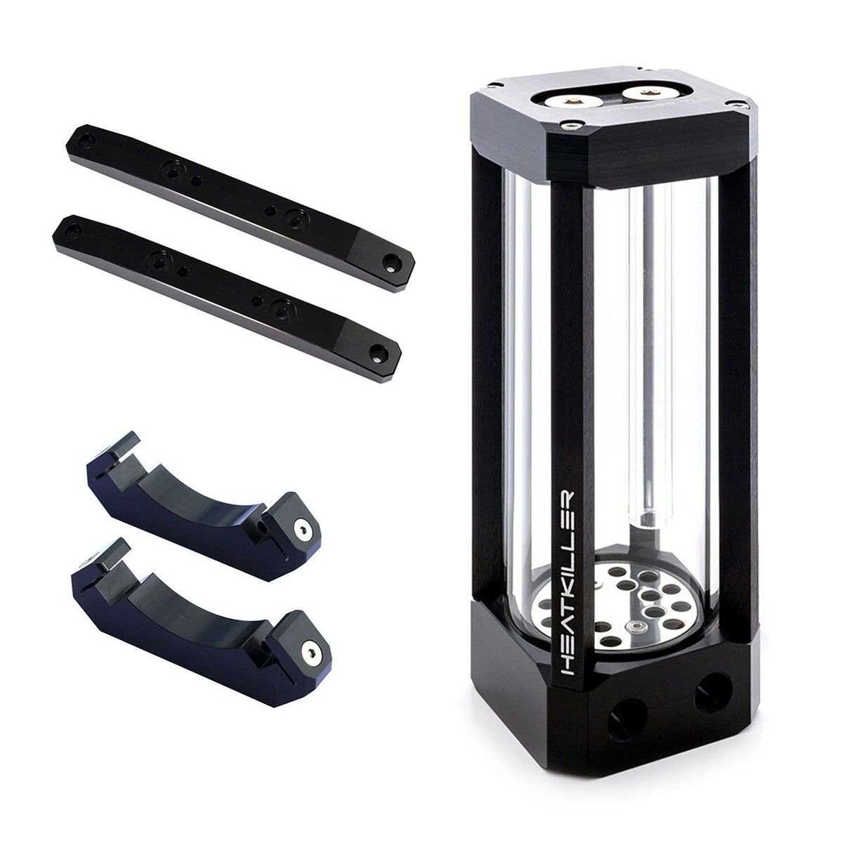 Watercool HEATKILLER Tube 150 MP Reservoir, Reservoir Basic Mount and ...