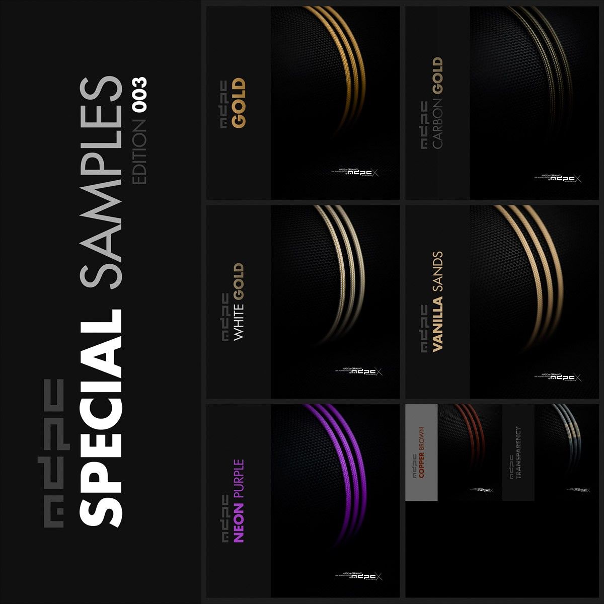 MDPC-X Cable-Sleeves Color Samples, Edition 003, Special
