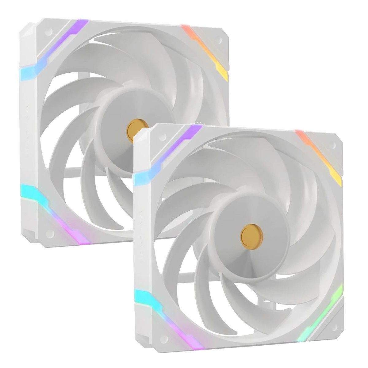 Valkyrie X12R ARGB 120mm PC Case Fan, Reverse Airflow, White, 2-pack